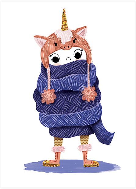 All Bundled Up - Art Print – Holly Hatam