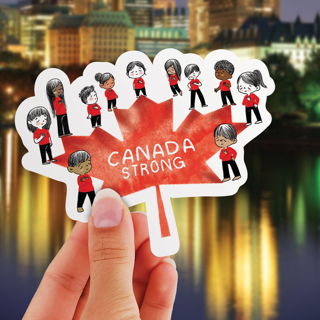 Canada Strong - Art Print, Sticker & Pinback button – Holly Hatam