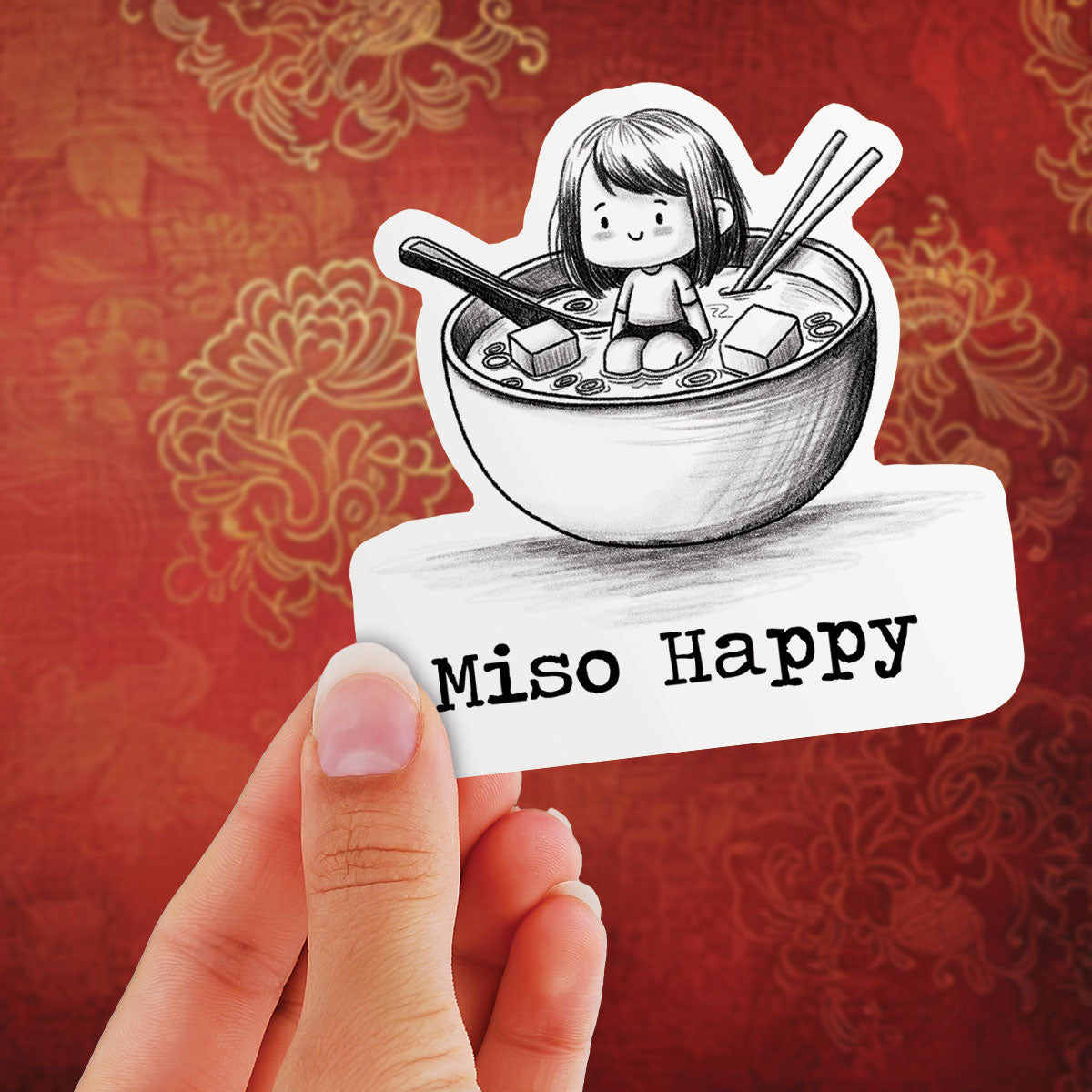 Miso Happy - Vinyl Sticker – Holly Hatam