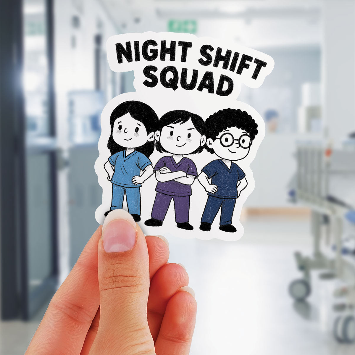 Night Shift Squad - Vinyl StickerI – Holly Hatam