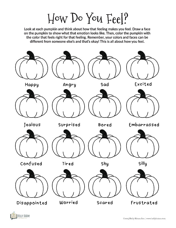 Halloween Emotional Awareness Coloring Sheets – Fun Pumpkin Activity f ...
